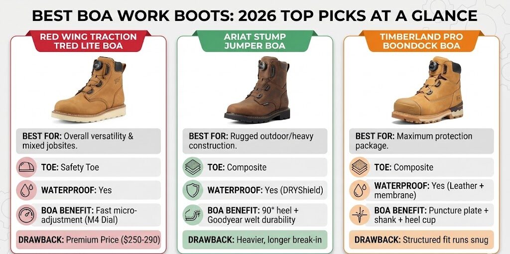Best BOA Work Boots for 2026: Are Dial Laces Better Than Laces?